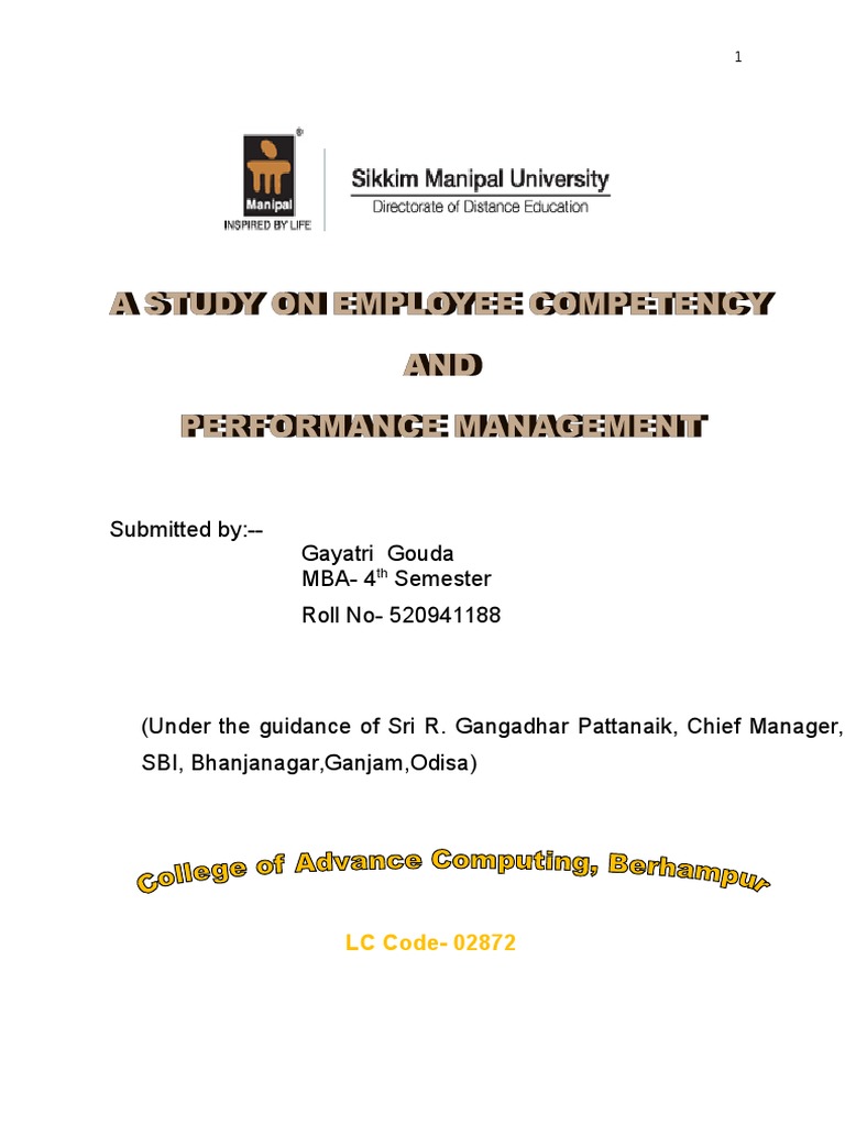 A Study on Employee Competency and Performance Management: An Analysis ...
