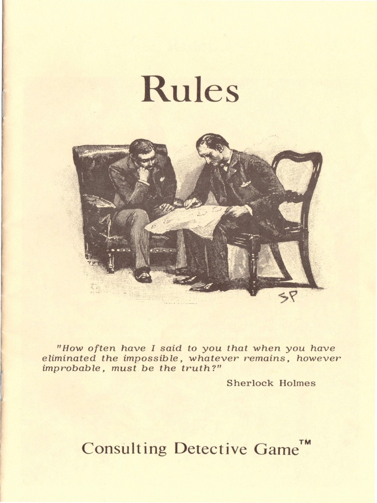 Sherlock Holmes Consulting Detective Pravila | PDF | Sherlock Holmes ...