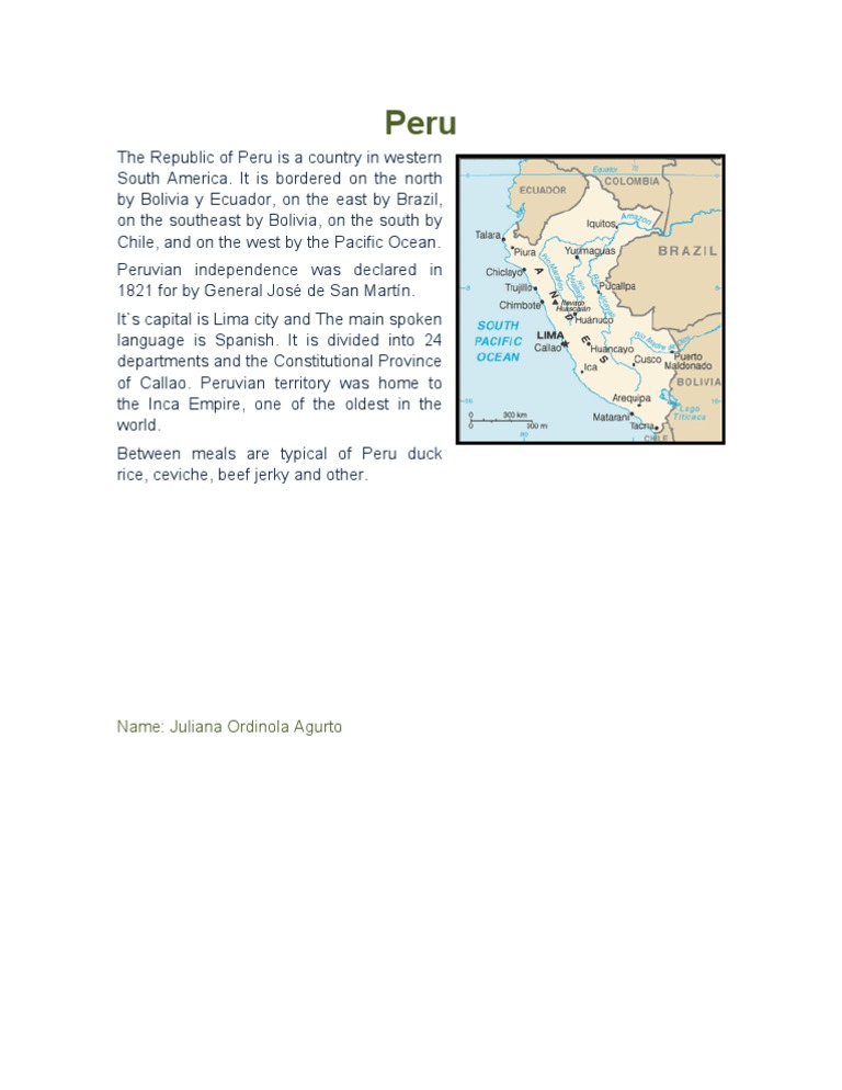 Peru | PDF | South America | Andean Community