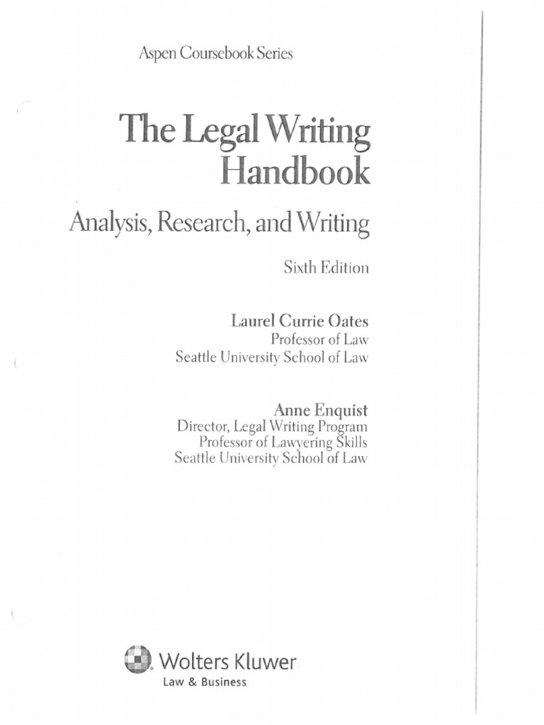 Introduction To Legal Writing | PDF