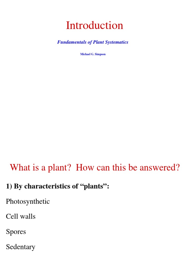 Plant Systematics Fundamentals Explained | PDF | Taxon | Plants