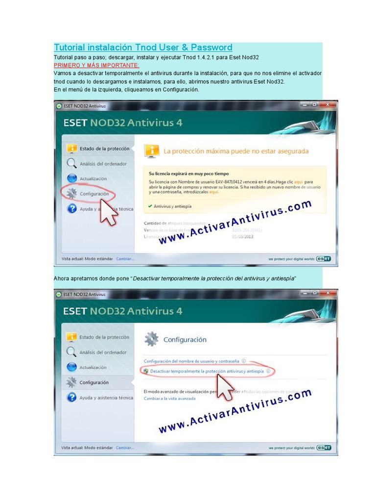 Tutorial Instalación Tnod User | PDF | Software antivirus | Buscador ...