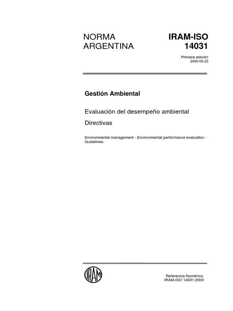 Iram-Iso - 14031-2000 | PDF | Planificación | Información