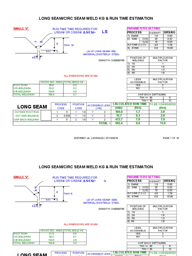 Welding Calculations | PDF | Welding | Construction