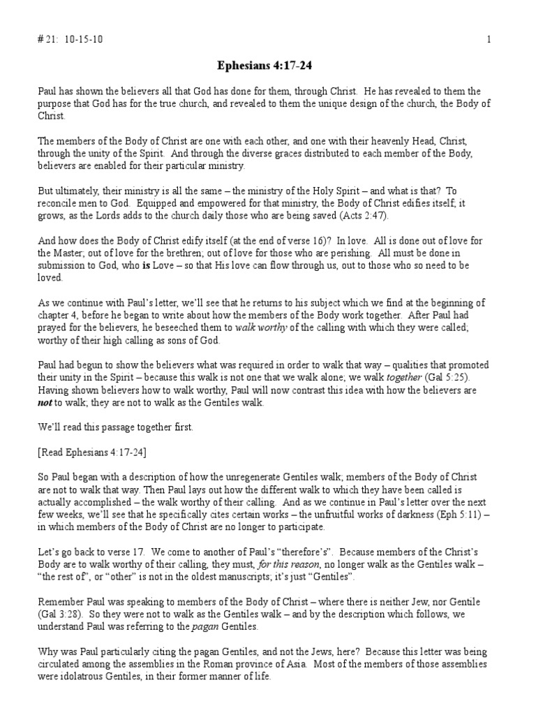 Eph 021.4D | PDF | Paul The Apostle | Epistle To The Ephesians