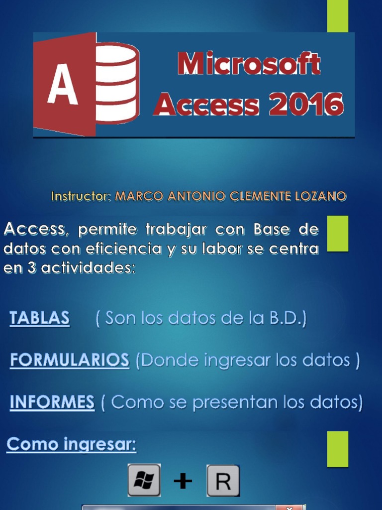 Access 2016 | PDF | Informática | Software
