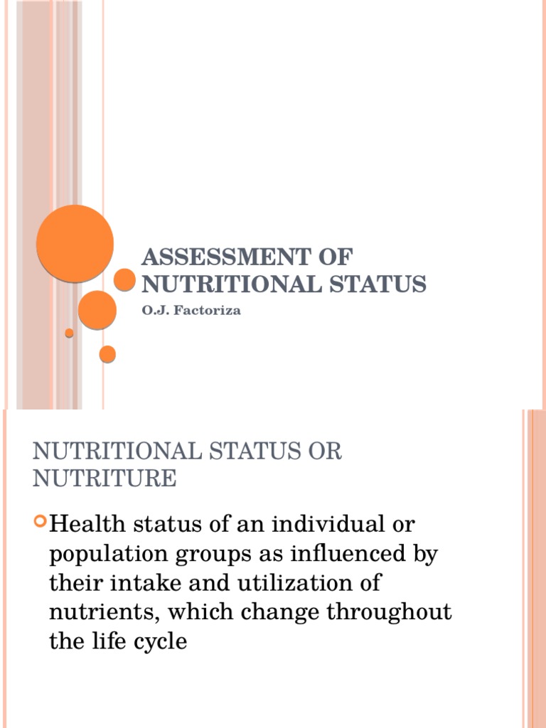 Introduction To Nutrition Assessment | PDF | Malnutrition | Nutrition
