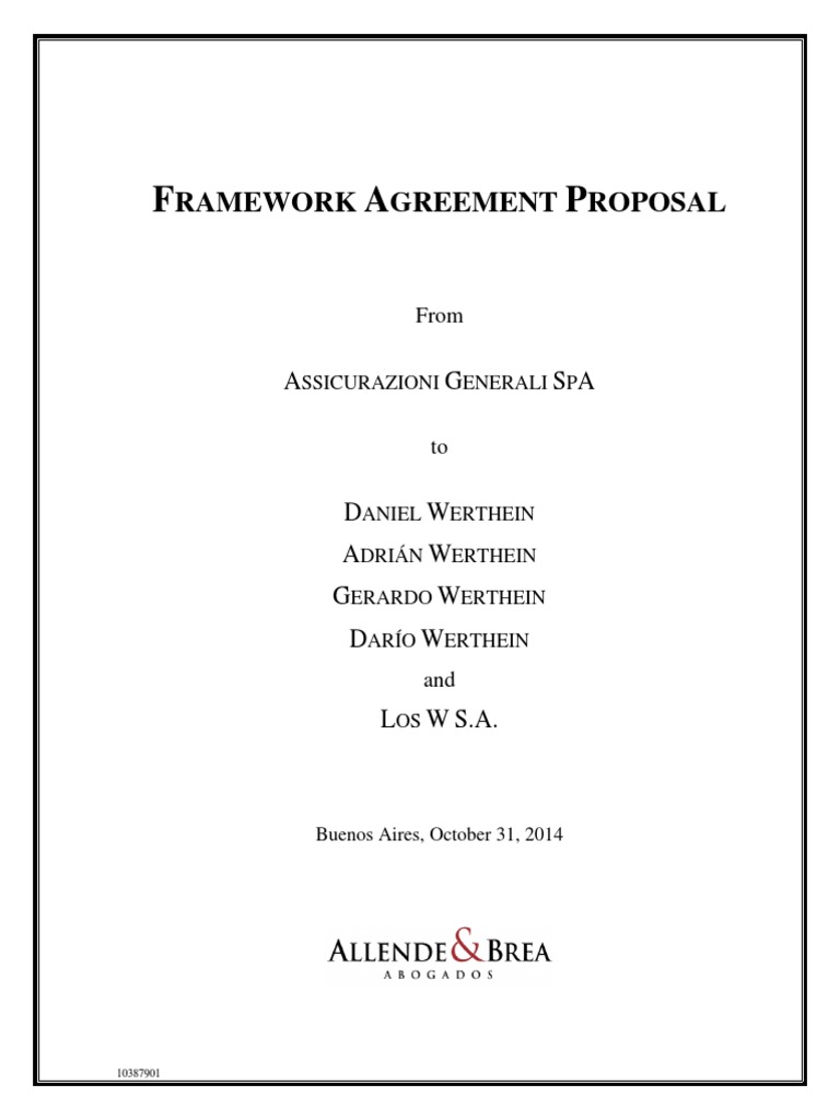 Framework Agreement Proposal Overview | PDF | Law