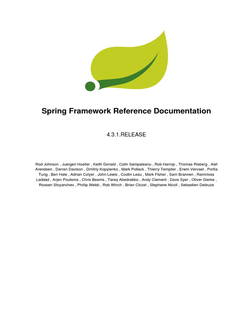 Spring Framework Reference | PDF | Spring Framework | Application Programming Interface