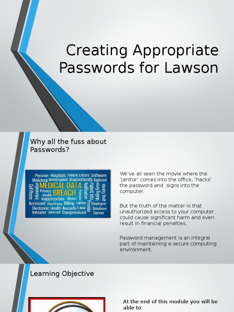 Creating Appropriate Passwords Final | PDF