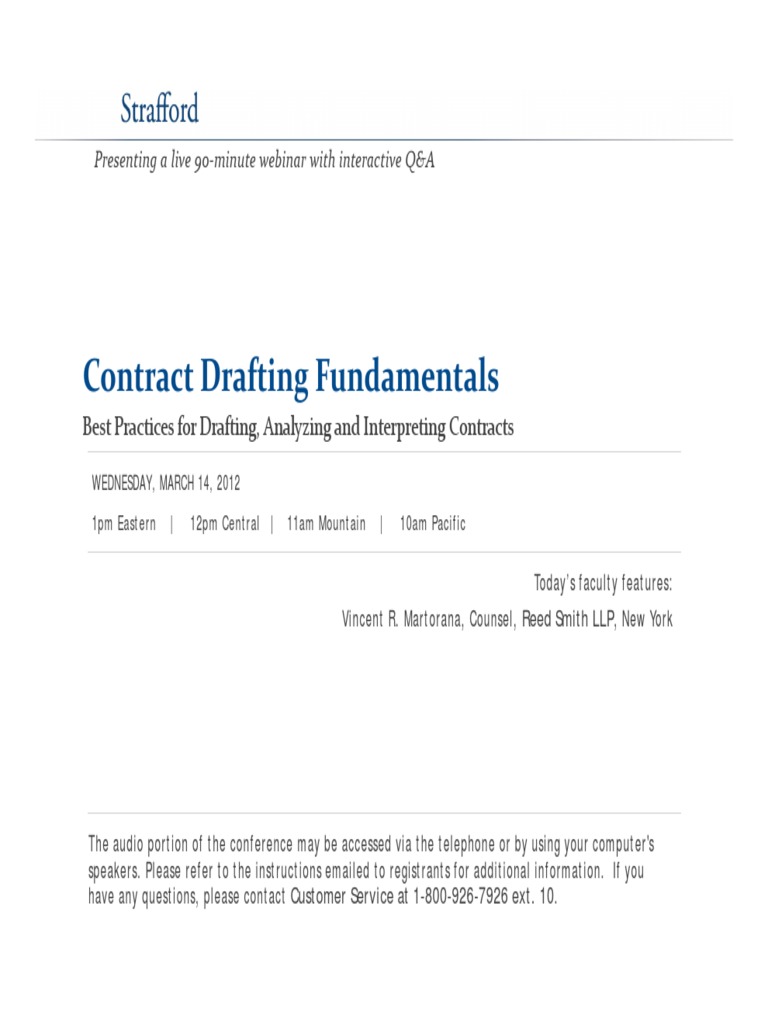 Best Practices for Drafting, Analyzing, and Interpreting Contracts: A ...