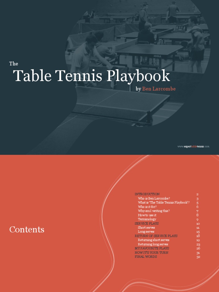 The Table Tennis Playbook v2 | PDF | Sports | Games Of Physical Skill