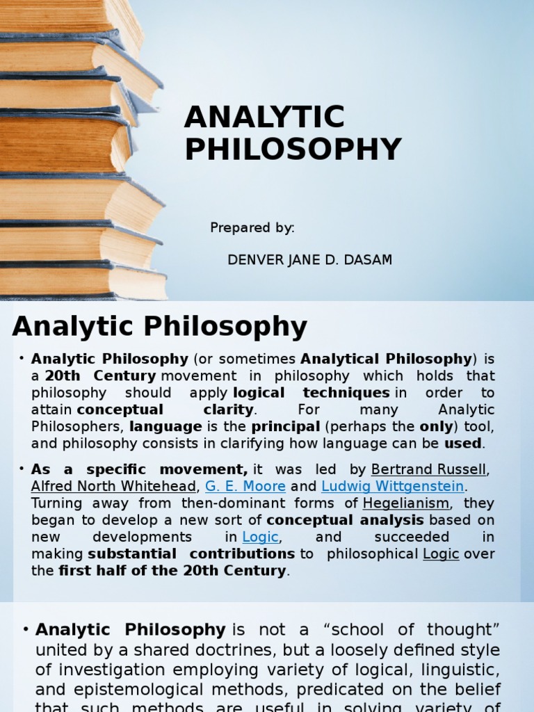 Overview of Analytic Philosophy | PDF | Analytic Philosophy | Logic