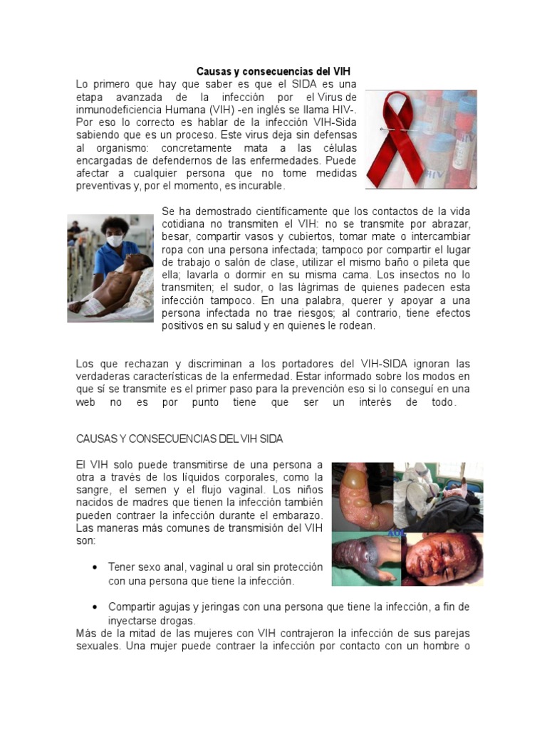 Causas y consecuencias del VIH/SIDA | PDF | VIH / SIDA | Desempleo