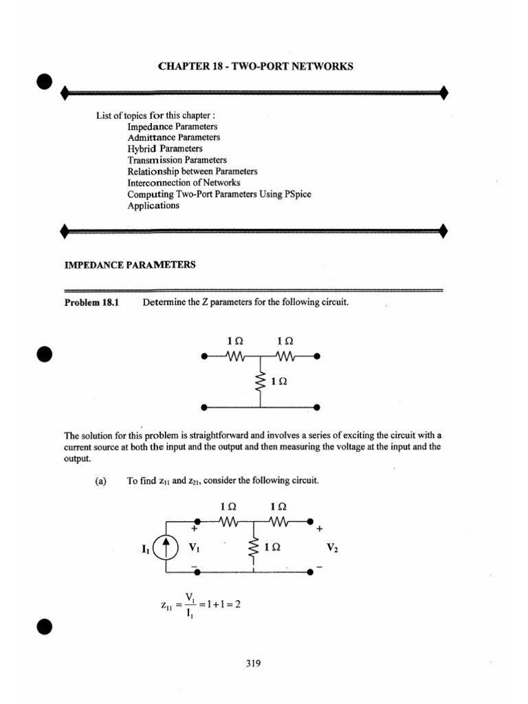 Chapter 18 Two Port Networks PDF | PDF