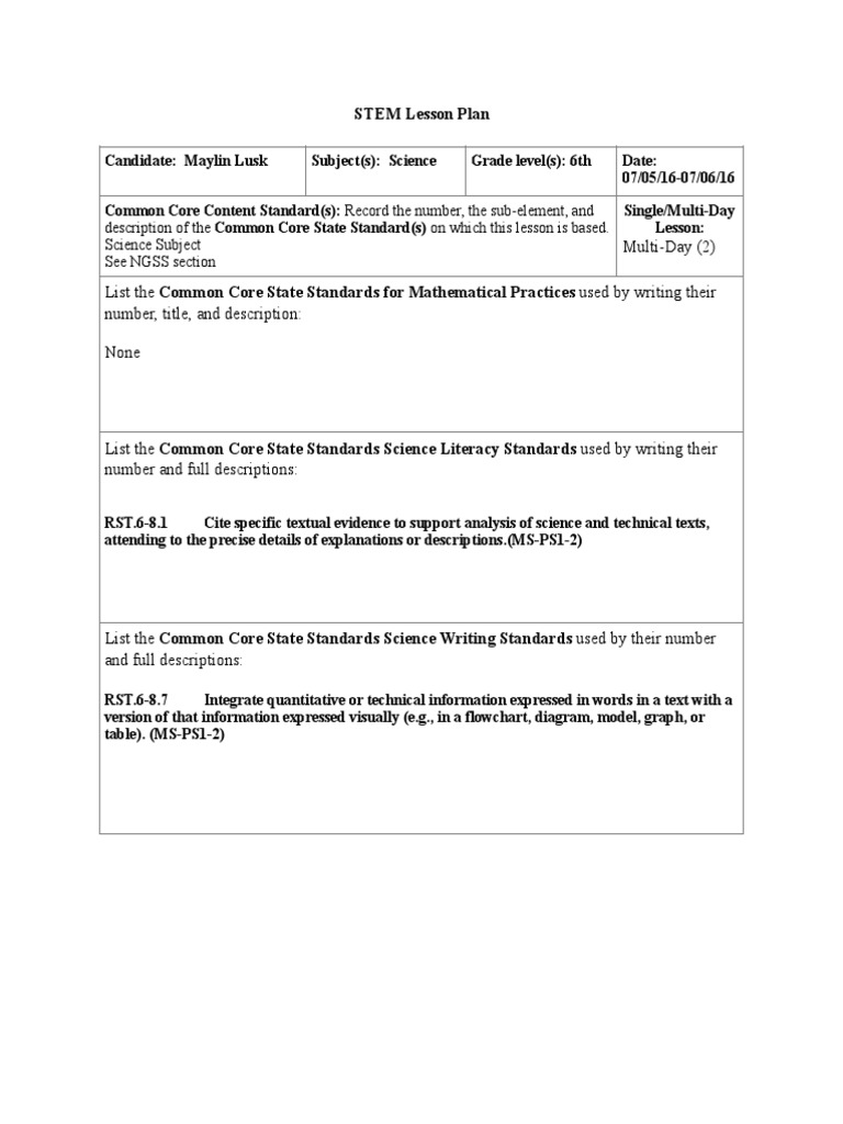 Chromatography Lesson Plan Lusk | PDF | Scientific Method | Science