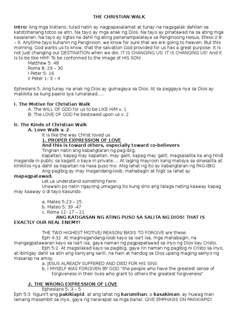 The Christian Walk | PDF
