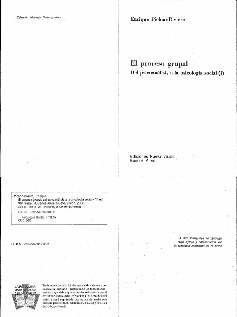 El Proceso Grupal-Libro | PDF
