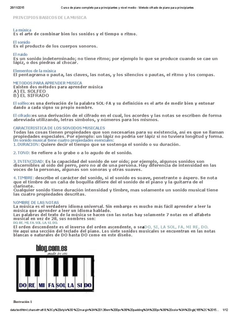 Curso de Piano Completo para Principiantes y Nivel Medio - Metodo ...