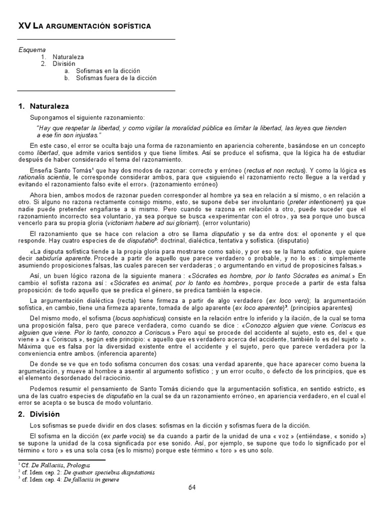 La Argumentacion Sofística | PDF | Falacia | Razón