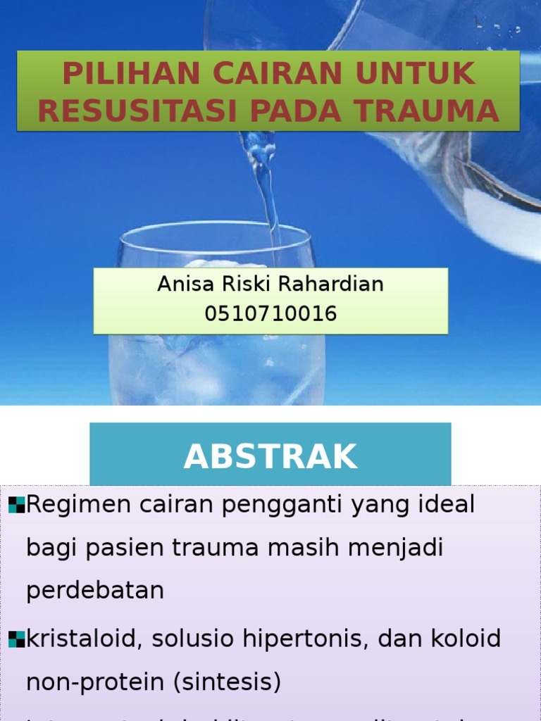 Cara Loading Cairan pada Trauma | PDF