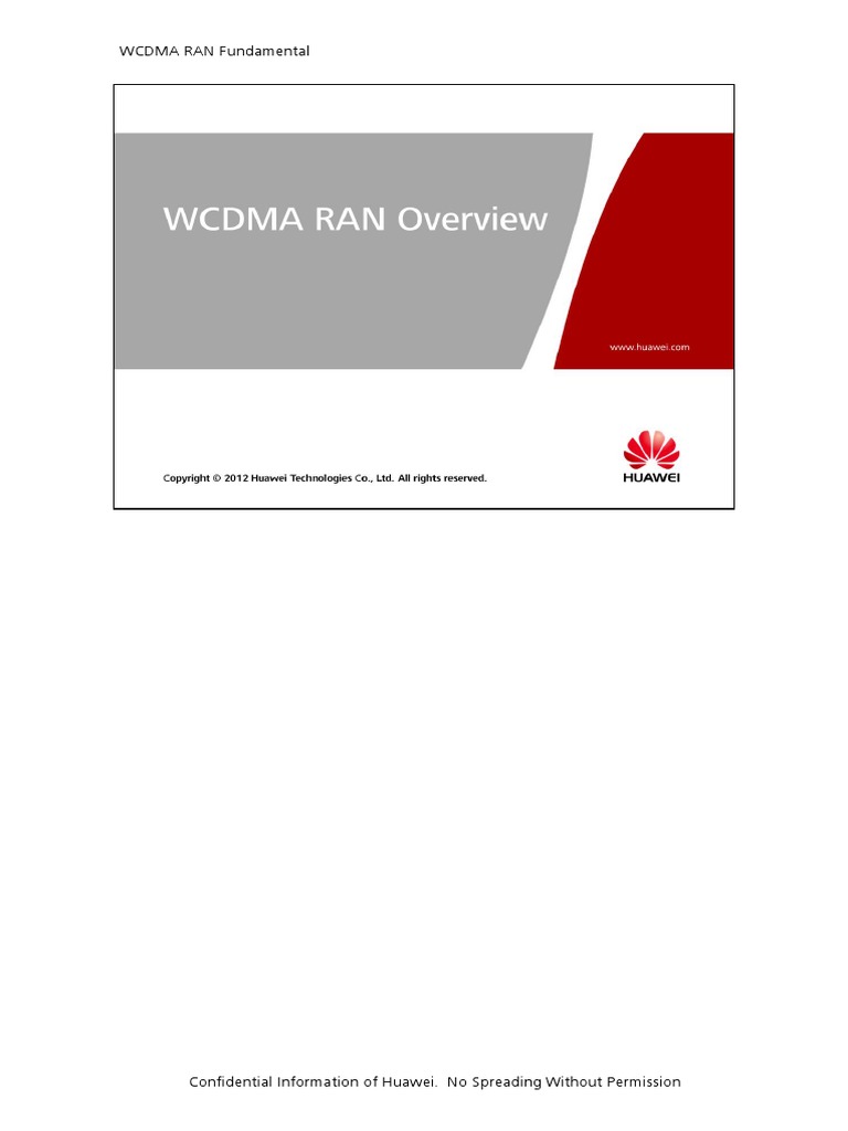 Huawei WCDMA RAN Overview | PDF | Forward Error Correction | Modulation