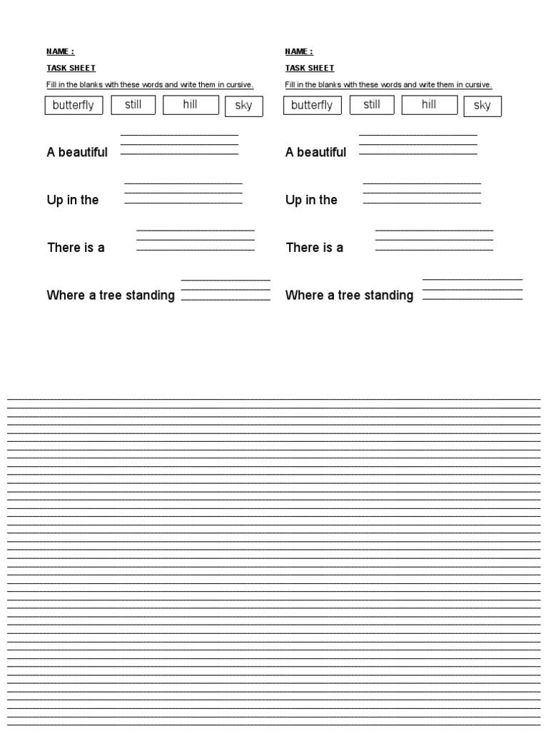 Task Cursive (Writing Year 5) | PDF