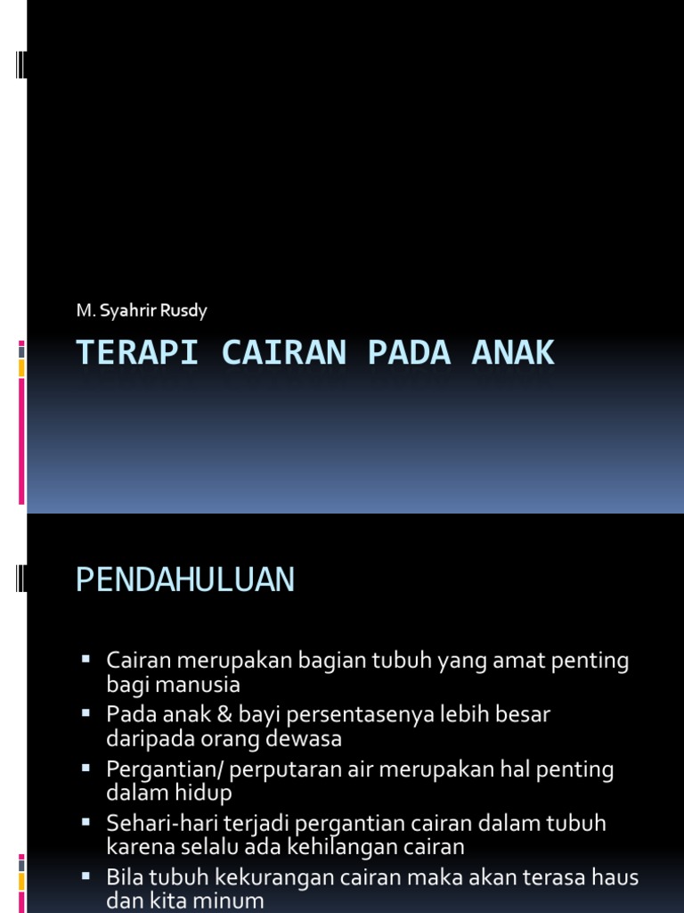 Terapi Cairan Pada Anak | PDF