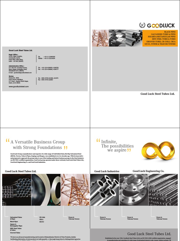 Gooluck Steel Tubes | PDF | Rolling (Metalworking) | Pipe (Fluid ...
