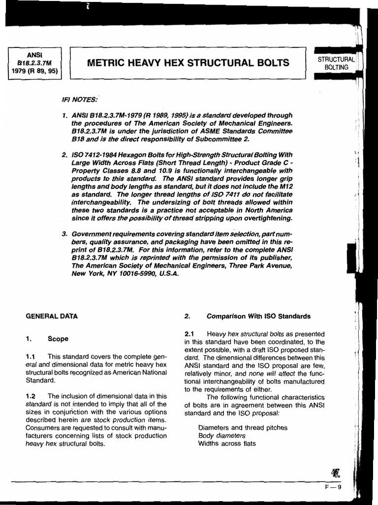 Ansi B 18.2.3 7M | PDF