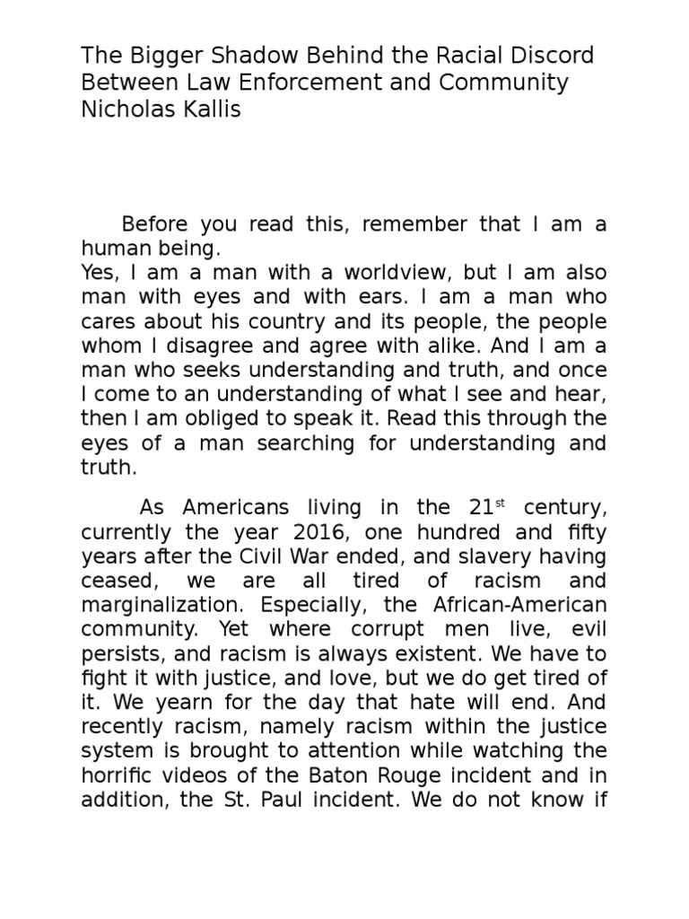 The Bigger Shadow Behind It | PDF | Law Enforcement Agency | Black ...