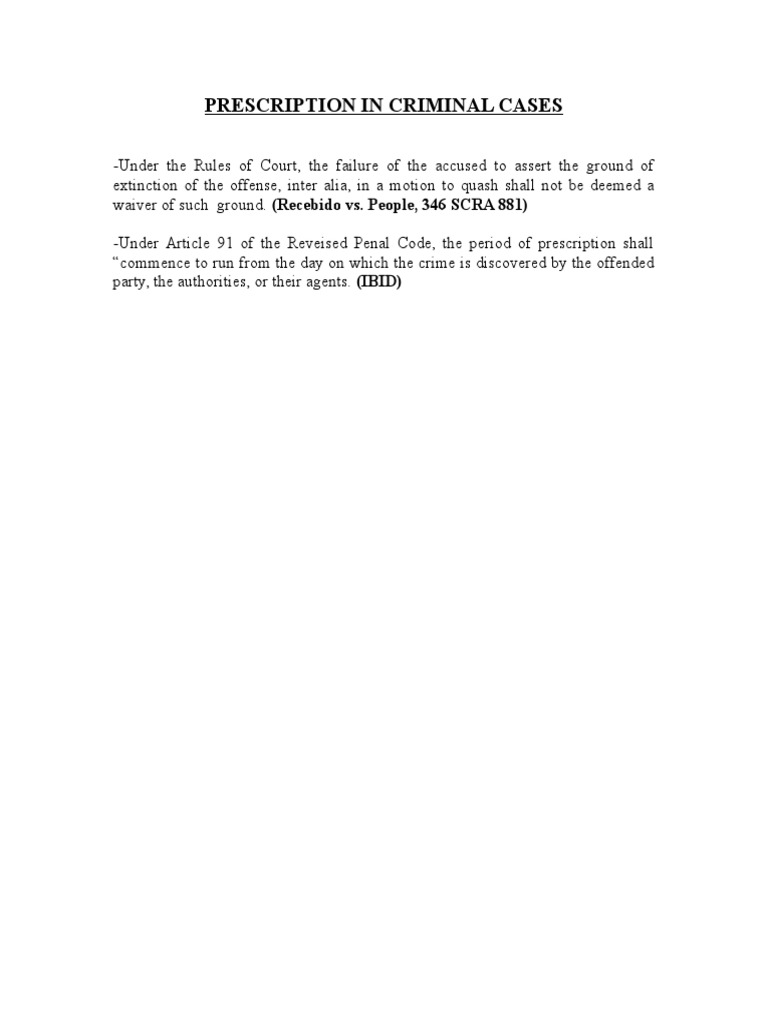 Criminal Cases | PDF