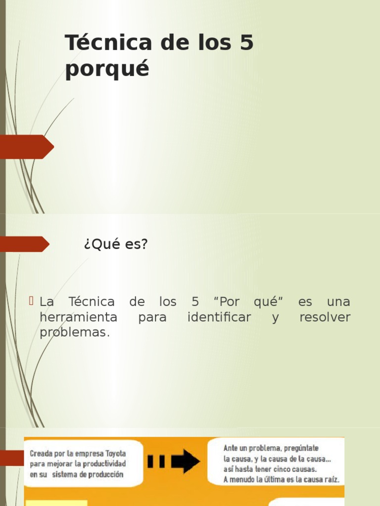 Técnica de Los 5 Porqué | PDF | Cognición | Sicología