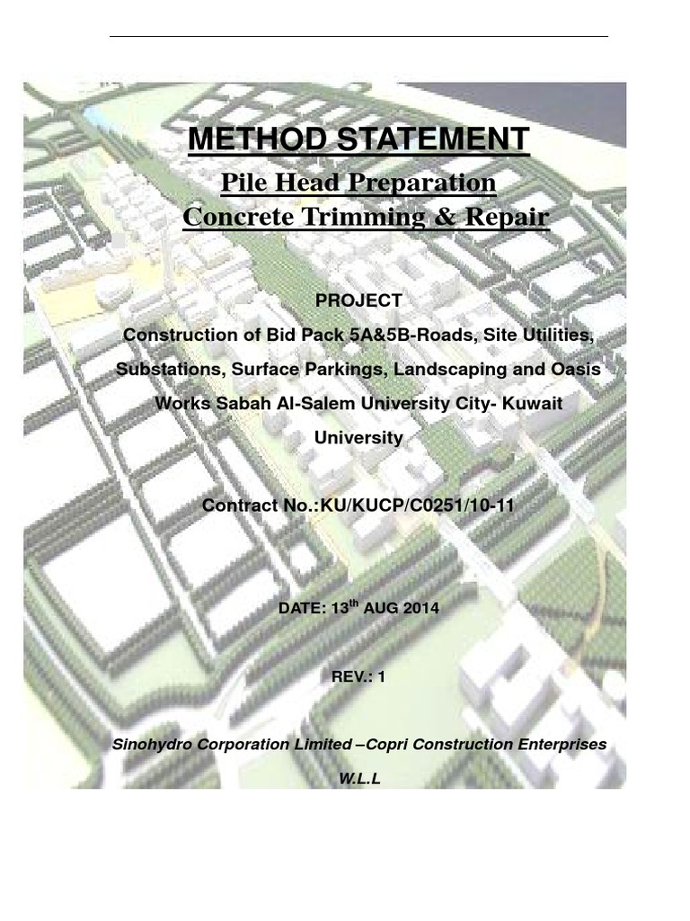 Method Statement for Pile Head Breaking | Deep Foundation | Concrete