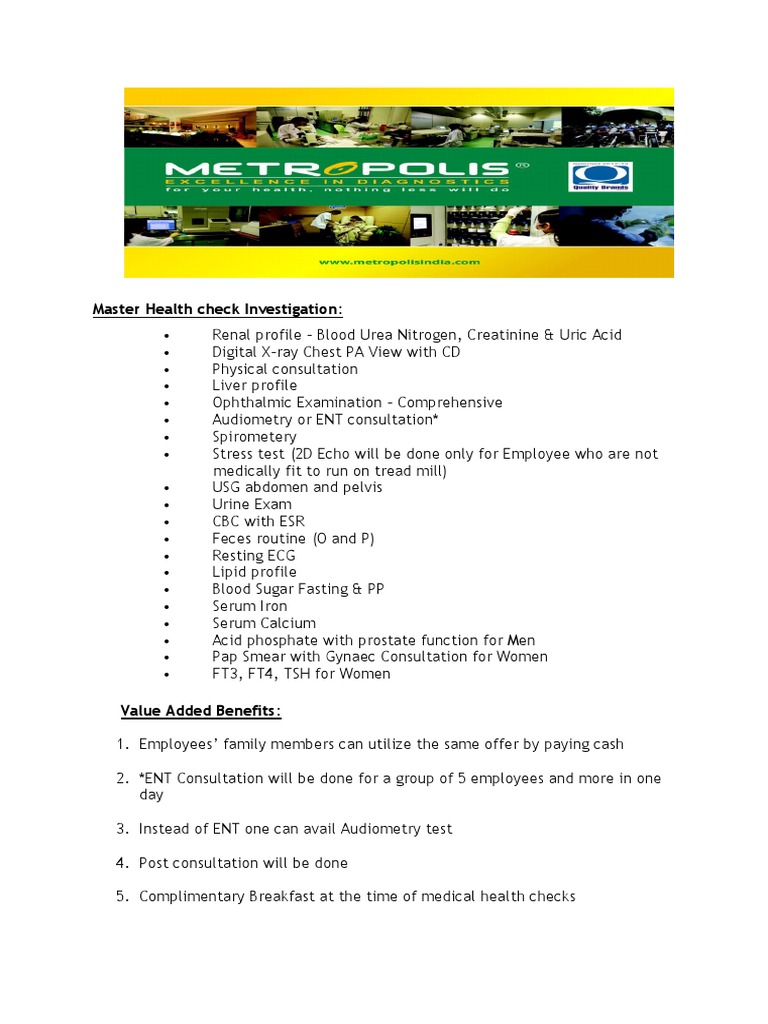 Metropolis Package | PDF | Medical Specialties | Clinical Medicine