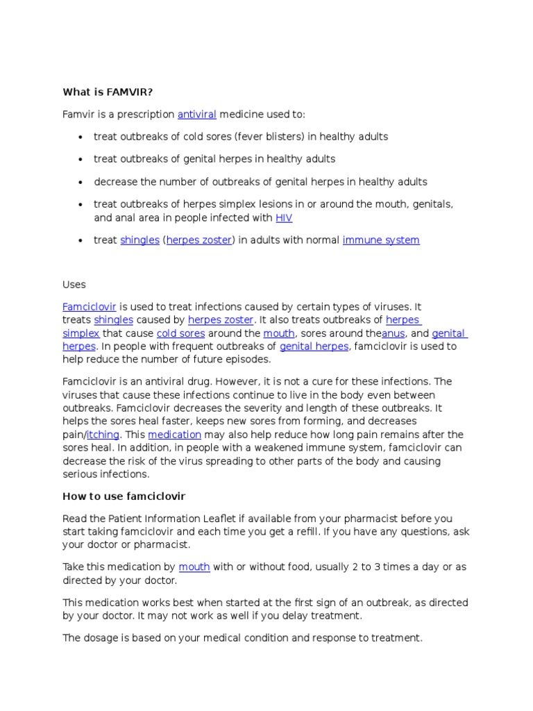 What Is FAMVIR | PDF