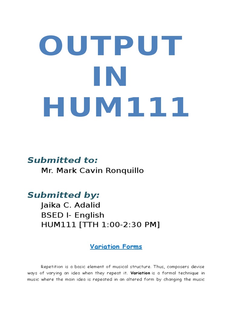 Musical Variations | PDF | Musical Forms | Variation (Music)