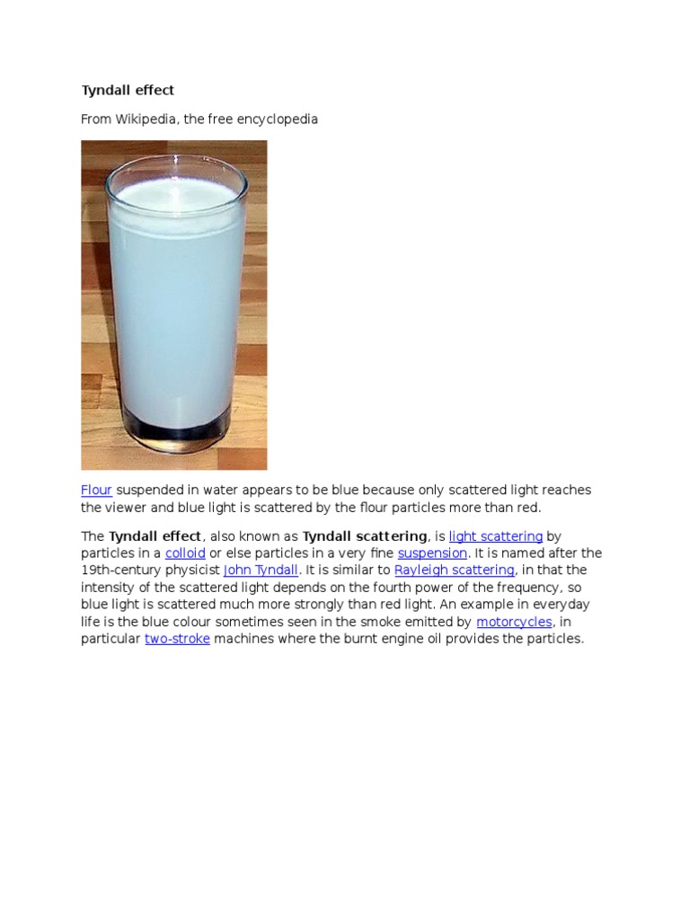 Tyndall Effect | PDF