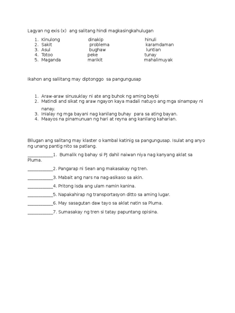 Filipino Grade 3 | PDF