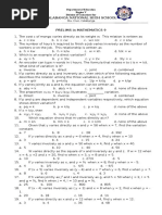 Variation Test Questions | PDF | Volume | Variable (Mathematics)