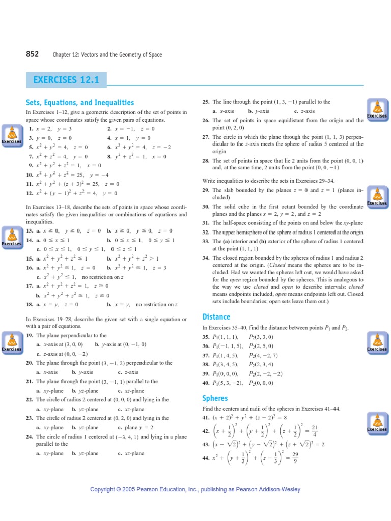 Exercises On Vectors Geometry in Space - I | PDF | Euclidean Vector | Triangle