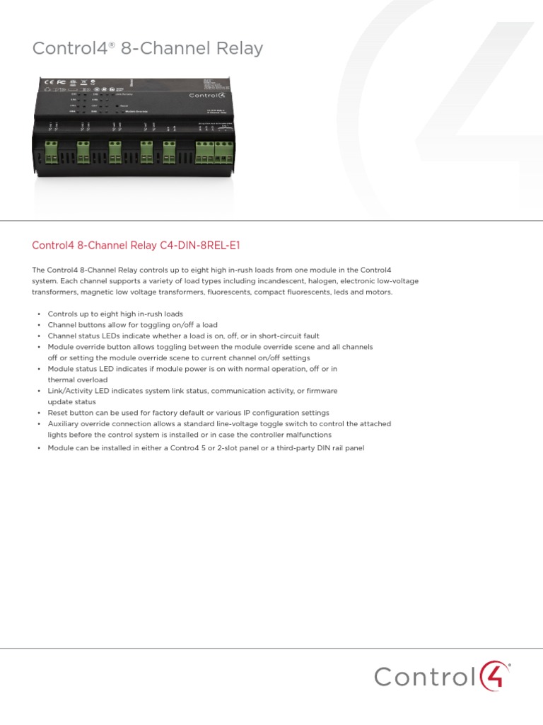 8 Channel Relay Data Sheet Rev C | PDF