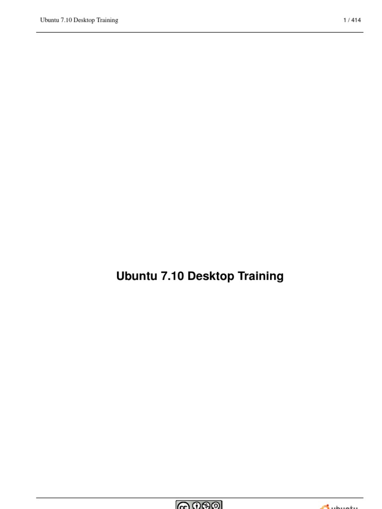 Ubuntu 7.10 Desktop Training Instructor | PDF | Linux | Gnu