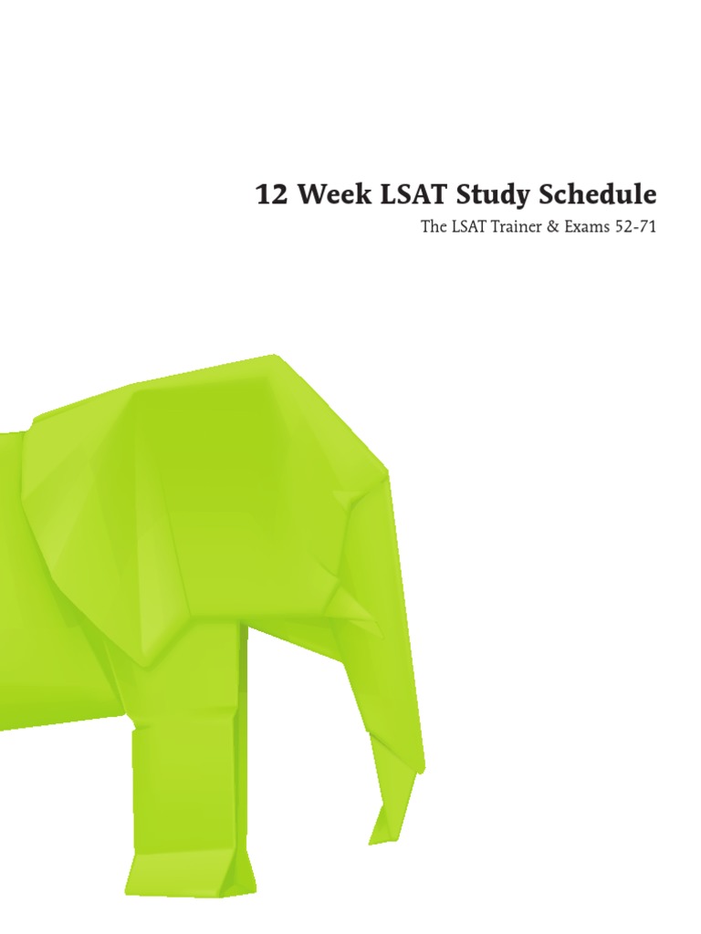 2016 Lsat 12 Week Study Schedule Long | PDF | Law School Admission Test ...