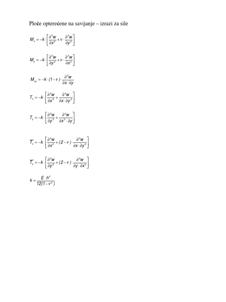 Formule Za Vezbe | PDF