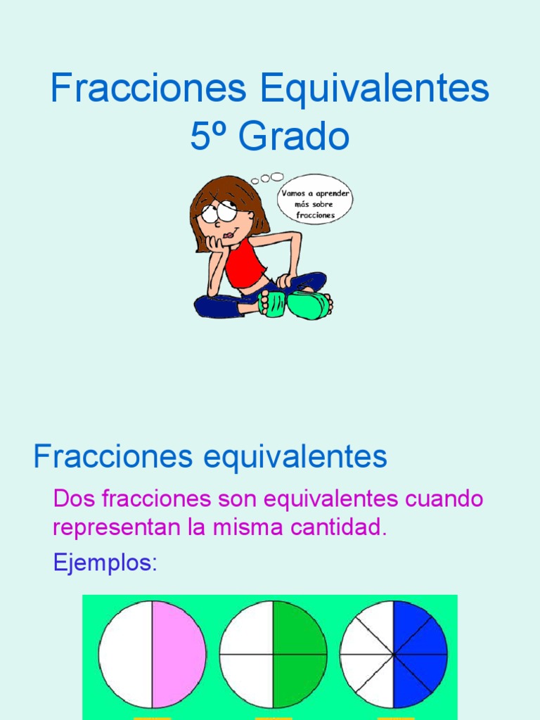 Refuerzo Fracciones Equivalentes 5° | PDF