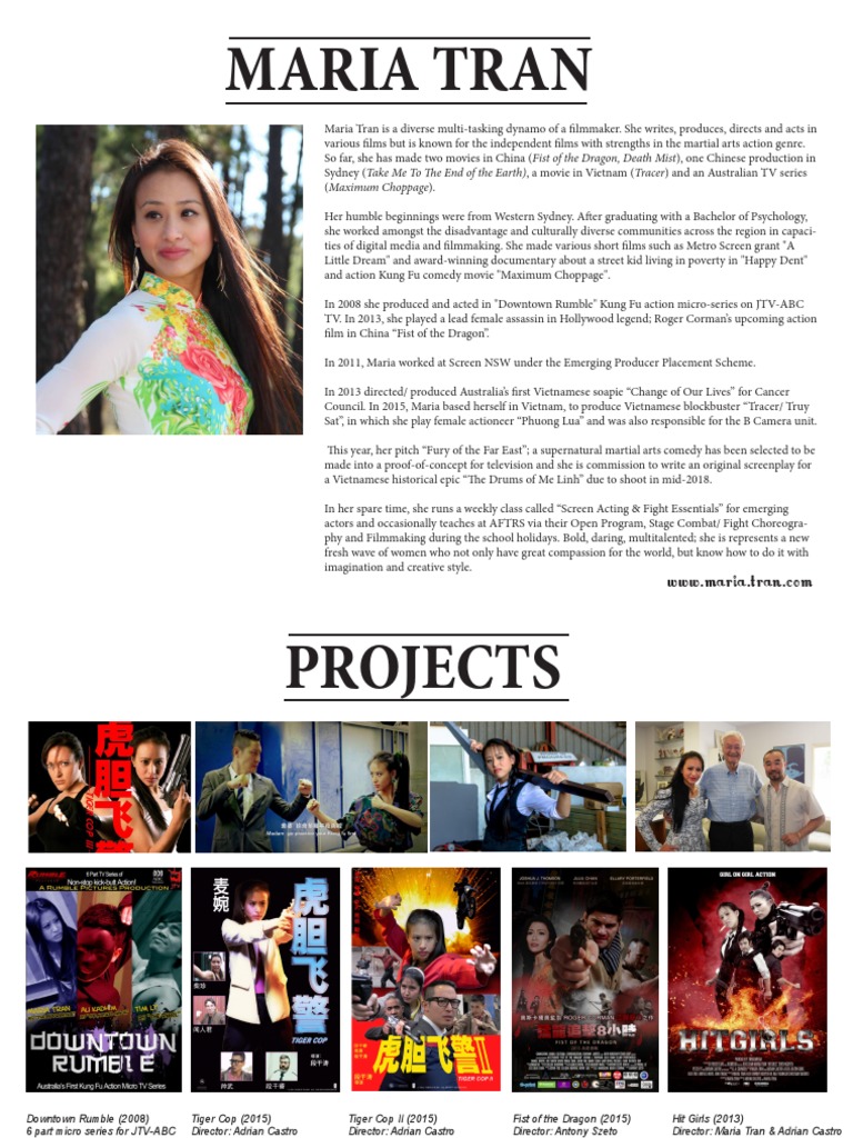 Maria Tran - Info Kit - Org | PDF | Entertainment | Leisure