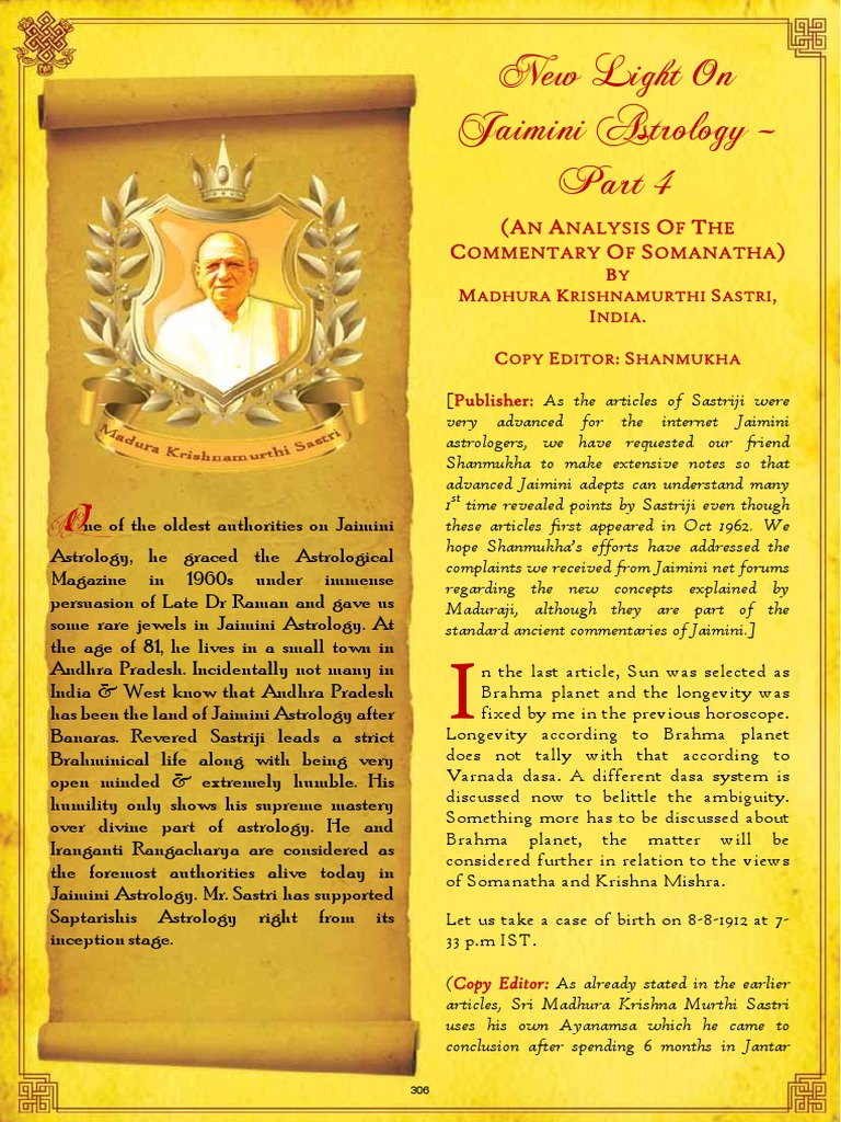 Light On Jaimini Astrology | PDF | Astrological Sign | Ancient Science