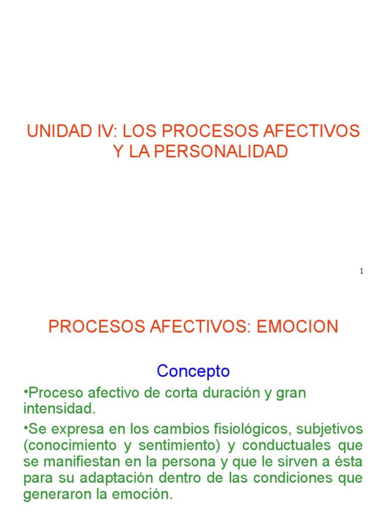 Procesos Afectivos | PDF | Inteligencia emocional | Temperamento