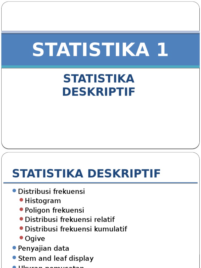 Panduan Statistika Deskriptif | PDF